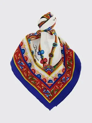 Dolce & Gabbana Carretto Siciliano Print Silk Scarf - Multicolor