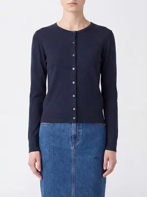 A.p.c. Slim Fit Organic Cotton Crew Neck Cardigan - Navy