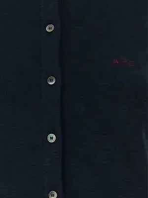 A.p.c. Slim Fit Organic Cotton Crew Neck Cardigan