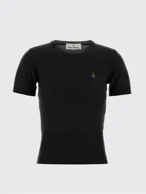 VIVIENNE WESTWOOD Slim Fit Short-sleeved Wool Sweater With Orb Logo