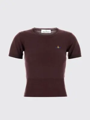 VIVIENNE WESTWOOD Wool Slim Fit Short-sleeved Sweater - Violet
