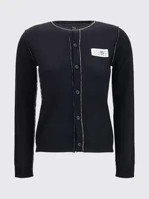 MAISON MARGIELA Slim Fit Wool Cardigan With Contrast Stitching