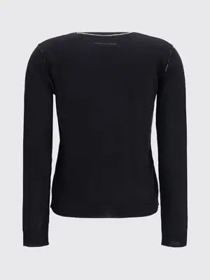 MAISON MARGIELA Slim Fit Wool Cardigan With Contrast Stitching
