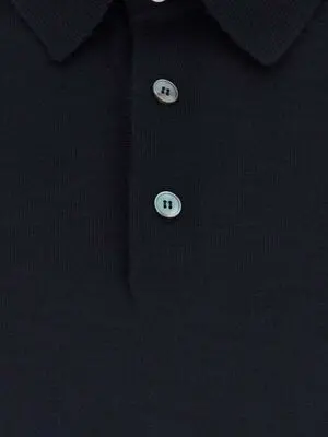 Zegna Cashmere And Silk Long-sleeved Knit Polo