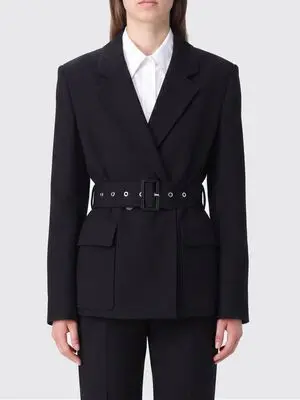 LANVIN Double-breasted Pure Wool Blazer With Padded Shoulders And Peak Lapels