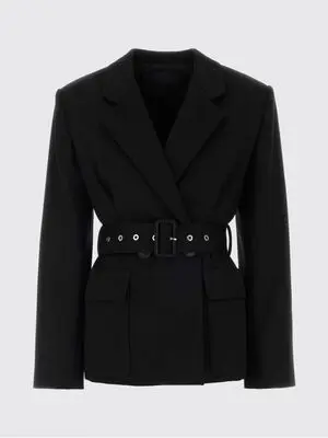 LANVIN Double-breasted Pure Wool Blazer With Padded Shoulders And Peak Lapels