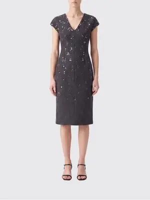 JIL SANDER Virgin Wool Midi Sheath Dress With Sequins And Slit
