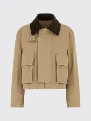 Loewe Cropped Cotton Shirt Jacket With Velvet Collar
