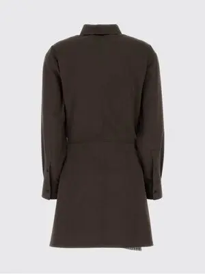 Loewe Cotton And Silk Blend Wrap Mini Shirt Dress