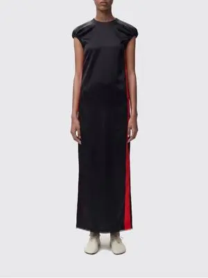 Loewe Midi Silk Tunic With Satin Side Bands - Black