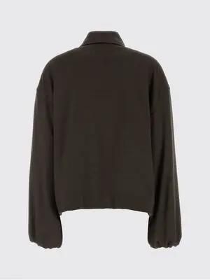 Loewe Cropped Wool-blend Shirt Jacket With Zip Closure