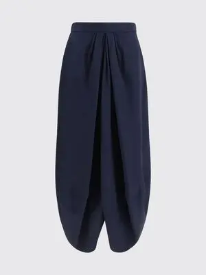 Giorgio Armani Asymmetrical Side-draped Silk Midi Skirt