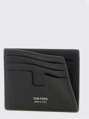 TOM FORD Grained Calf Leather Flat Card Holder With Seven Slots