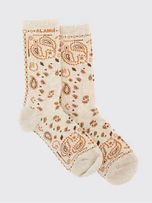 Alanui Paisley Jacquard Cotton-blend Socks White