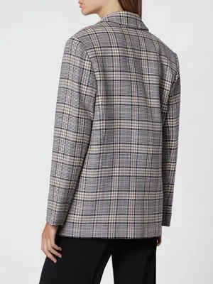 ANINE BING Relaxed Fit Single-breasted Tartan Viscose-blend Blazer - Red