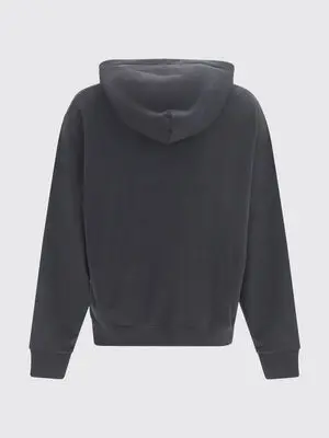 Palm Angels Relaxed Fit Cotton Hoodie With Kangaroo Pocket And Contrast Logo - Black