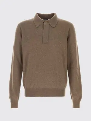 JIL SANDER Long-sleeved Knit Wool Polo With Concealed Placket