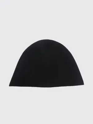 UMA WANG Minimalist Pure Cashmere Beanie Hat With A Refined Finish Black