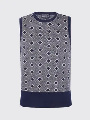 Emporio Armani Argyle Slipover - Navy