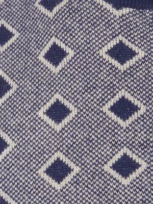 Emporio Armani Argyle Slipover - Navy