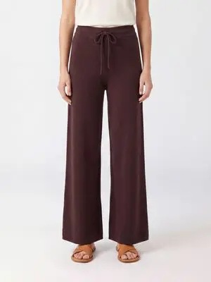 MC2 SAINT BARTH Cambon High-waisted Straight-hem Cotton Knit Trousers - Brown