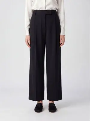 Giorgio Armani High-waisted Wide-leg Tailored Silk Trousers - Grey