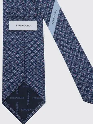 FERRAGAMO Printed Neck Ties - Blue