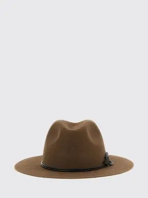 Brunello Cucinelli Wide-brim Wool Felt Hat With Monile Detail