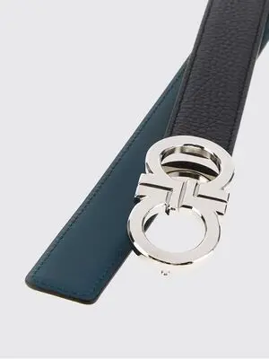 FERRAGAMO Gancini Leather Belt - Black