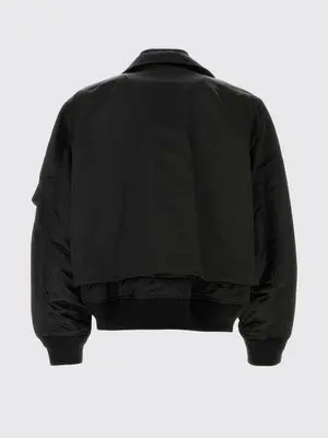 Sacai Windproof Nylon And Cotton Bomber Jacket With Classic Collar And Flap Pockets