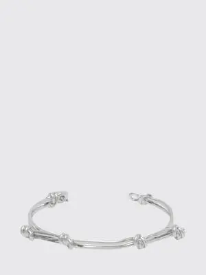 MAISON MARGIELA Knot Detail Chrome-plated Brass Bangle Bracelet - Silver
