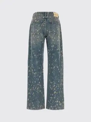 Alexander McQueen Mid-rise Straight Jeans In Cotton Denim With Distressed Effect
