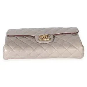 Chanel Quilted Calfskin Accordion Flap Bag - Gray