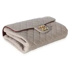 Chanel Quilted Calfskin Accordion Flap Bag - Gray