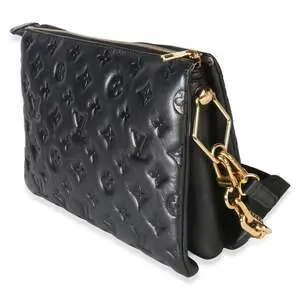 LOUIS VUITTON Monogram Embossed Coussin Pm - Black