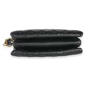 LOUIS VUITTON Monogram Embossed Coussin Pm - Black