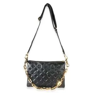 LOUIS VUITTON Monogram Embossed Coussin Pm - Black