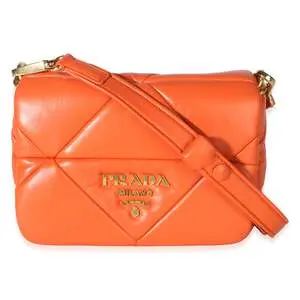 Prada Nappa Patchwork System Chain Bag - Orange