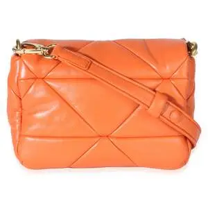 Prada Nappa Patchwork Chain Bag - Orange