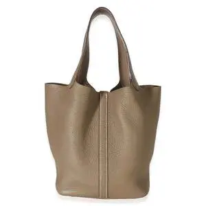 Hermès Clemence Picotin Lock Bag - Gray
