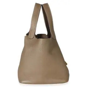 Hermès Clemence Picotin Lock Bag - Gray