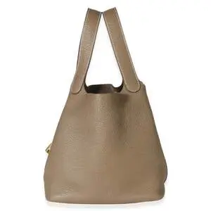 Hermès Clemence Picotin Lock Bag - Gray