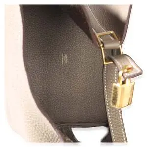 Hermès Clemence Picotin Lock Bag - Gray