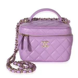 Chanel Quilted Vanity Case - Purple