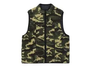 PLEASURES Felis Reversible Vest - Camo/black