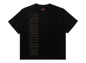 PLEASURES Outline Heavyweight T-shirt - Black