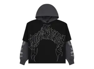 PLEASURES Dragon Layered Hoodie - Black