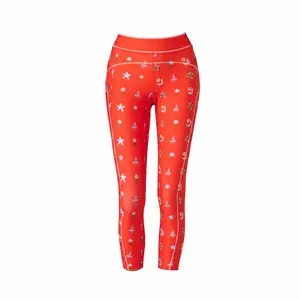 JESSIE ZHAO NEW YORK Tides High-waisted Cropped Leggings - Red