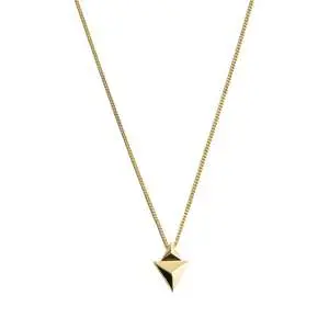 BOLD MANIFEST DESIGNS Upside Down Geometric Pendant Necklace Plated Silver - Gold