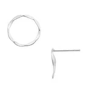 HEATHER HAWKINS Sterling Circle Stud Earrings - Silver